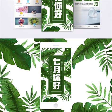七月你好日签 七月你好手机海报配图 免费下载 日签配图650像素 千图网
