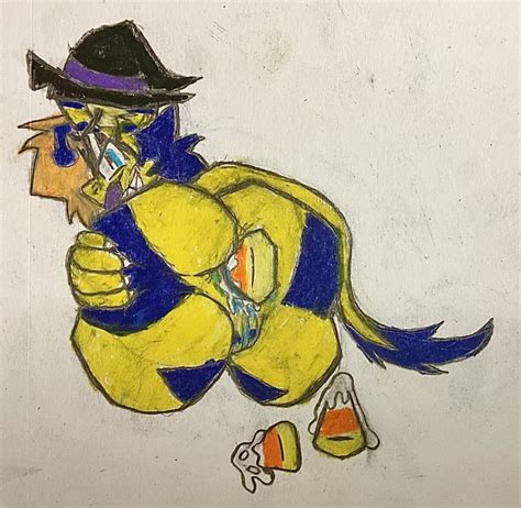 Rule 34 Anal Anal Insertion Anal Sex Anthro Blue Fur Butt Grab Candy Corn Halloween Honeycomb