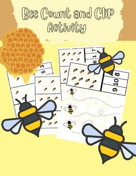 Bee Count And Clip Activity By Cider Cinnamon TPT