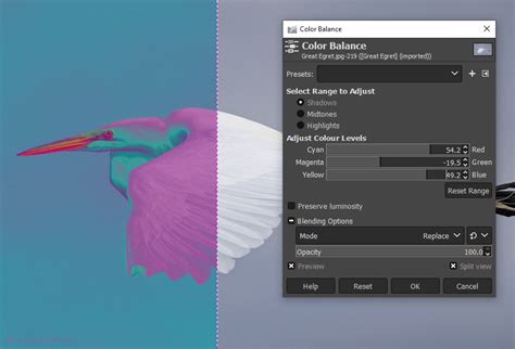 how to adjust color balance in gimp tips and guide