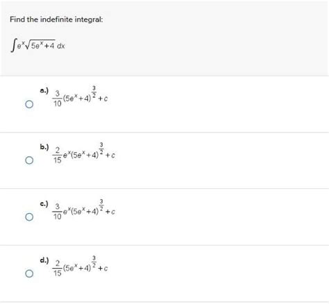 Solved Find Indefinite Integrals By U Substitution With Chegg
