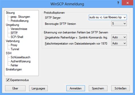 Winscp Sftp Server Mit Sudo Befehl Ausführen