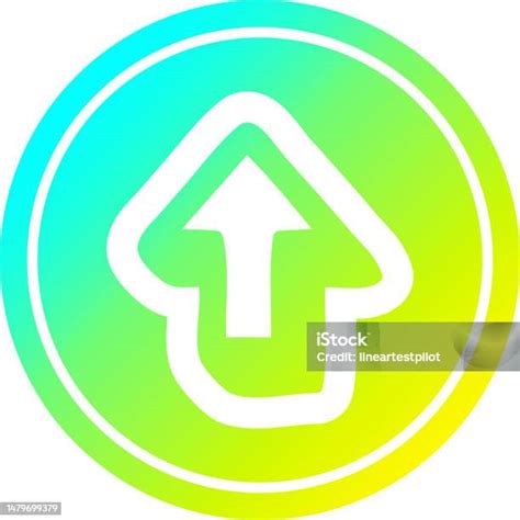Direction Arrow Circular Icon With Cool Gradient Finish Stock Illustration Download Image Now