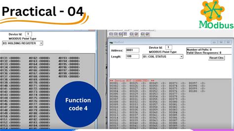 Function Code 4 Read Analog Input Register Practical Videos Function Code In Modbus Modbus