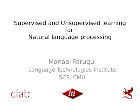 pptx supervised and unsupervised learning for natural language
