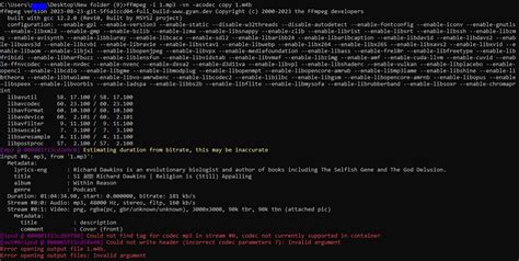 Tried Converting Mp3 To M4b What Went Wrong Rffmpeg