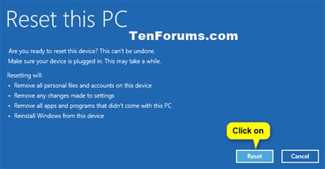 Reset Windows 10 Tutorials