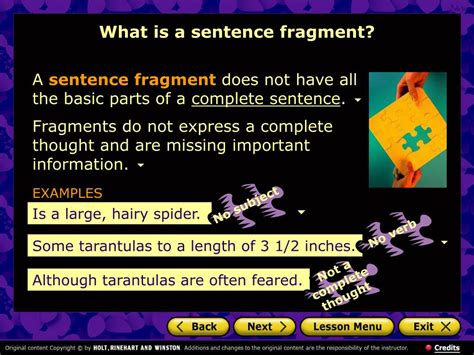 PPT Correcting Sentence Fragments PowerPoint Presentation Free Download ID