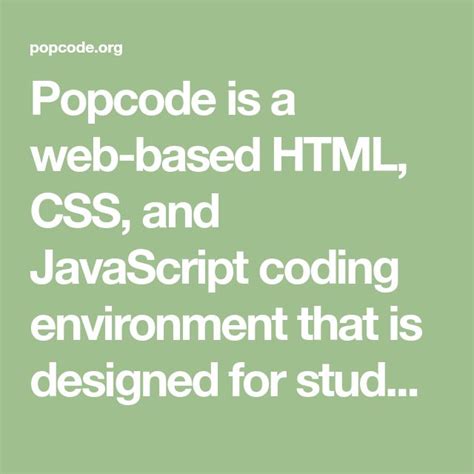 popcode is a web based html css and javascript coding environment