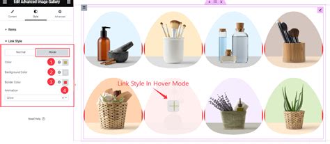 how to use the advanced image gallery widget