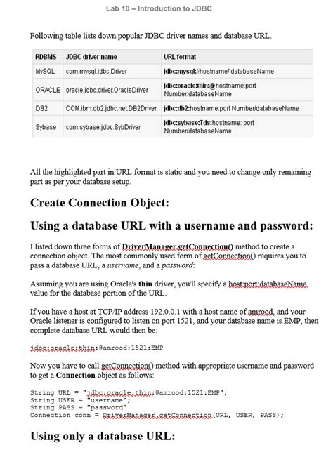 Solved Statement Purpose Example Program To Demonstrate Jdbc