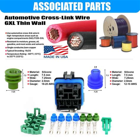 5 Pin Iso 280 Mini Weatherproof Relay Connector With 12 Relay Harnesses