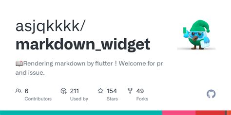 github asjqkkkk markdown widget 📖rendering markdown by flutter