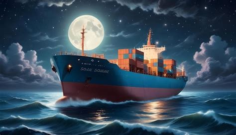 Premium Photo A Ship That Says Floating In The Ocean On The Bottom