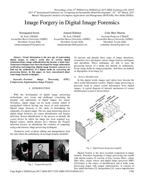 Pdf Image Forgery In Digital Image Forensics