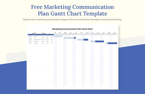 Marketing Communication Plan Gantt Chart Template In Excel Download