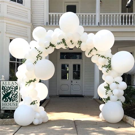White Bubble Balloon Arch For Wedding Entrance