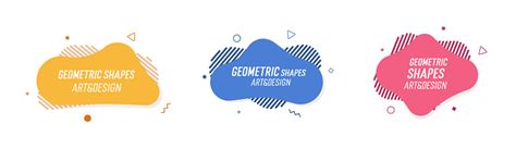 현대 유기농 모양의 세트 유체 벡터 트렌디 한 요소 기하학적 음성 거품과 프레임 배너가있는 템플릿 그래픽으로 텍스트를 넣을 수 있습니다 개체 그룹에 대한 스톡 벡터 아트 및