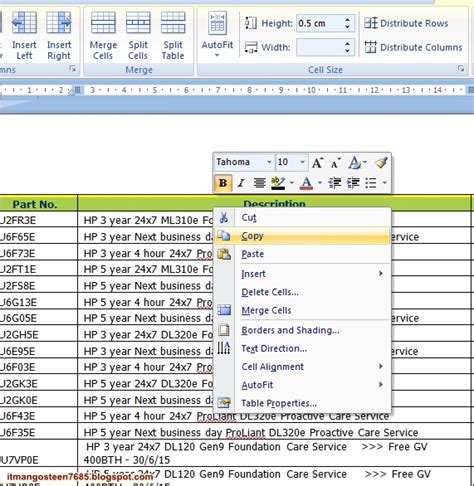 Information Technology แค่ 3 คลิกใส่หัวตารางได้ทุกหน้าใน Ms Word