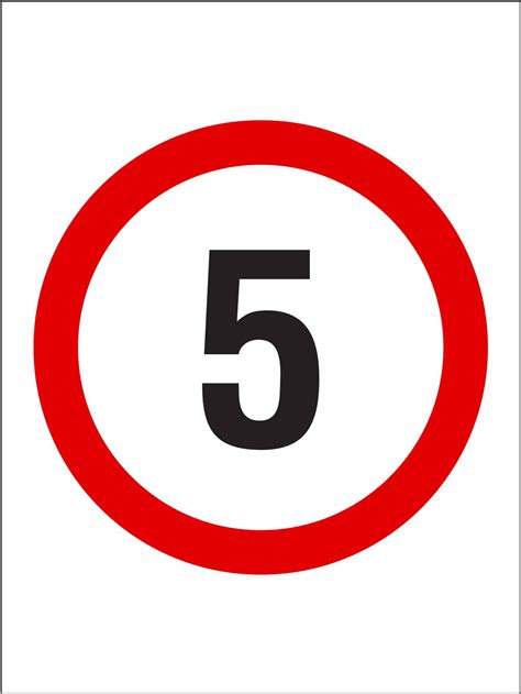 5km Speed Sign - New Signs