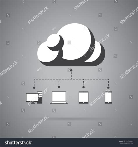 icon symbolizing cloud computing vector stock vector royalty free