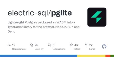 Electric Sqlpglite Lightweight Postgres Packaged As Wasm Into A Typescript Library For The