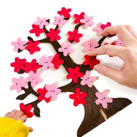 벚꽃 펠트 봄 나무를 꾸며요 차이의 놀이