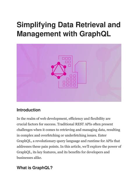 Simplifying Data Retrieval And Management With Graphql By Mobilelive Marketing Issuu