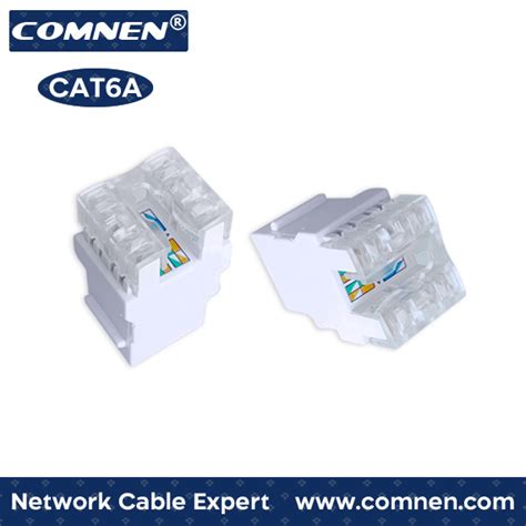 10g Unshielded 180 Degree Toolless Cat6a Utp Keystone Jack