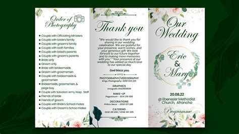 Wedding Program Example Text