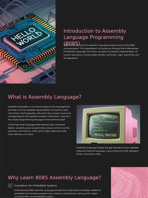 Introduction To Assembly Language Programming 8085 M2 Pdf Assembly Language Binary Coded