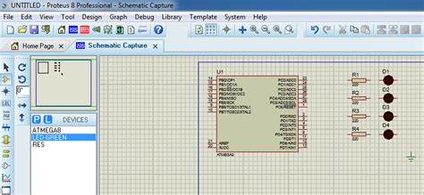 Program Led Atmega8 Proteus Dan Bascom Avr Tutorial Elektronika Cafe