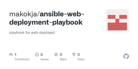 Github Makokjaansible Web Deployment Playbook Playbook For Web Deployed