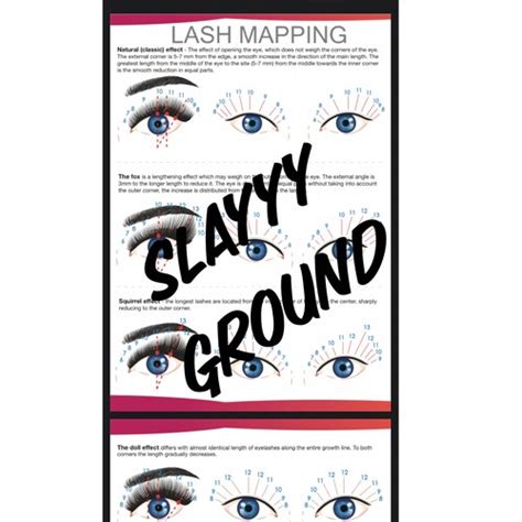 Eyelash Mapping Practice Sheets Lash Practice Sheets Etsy