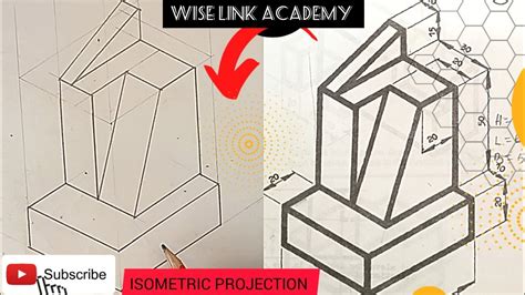 Isometric Drawing Isometric Projection Technical Drawing Pt 3 Youtube