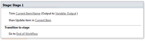 SharePoint Designer 2013 Trim String Action