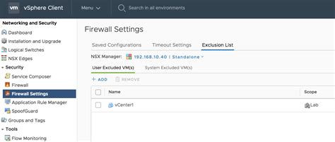 Nsx V Lab Exclude Vms From Distributed Firewall Vdives