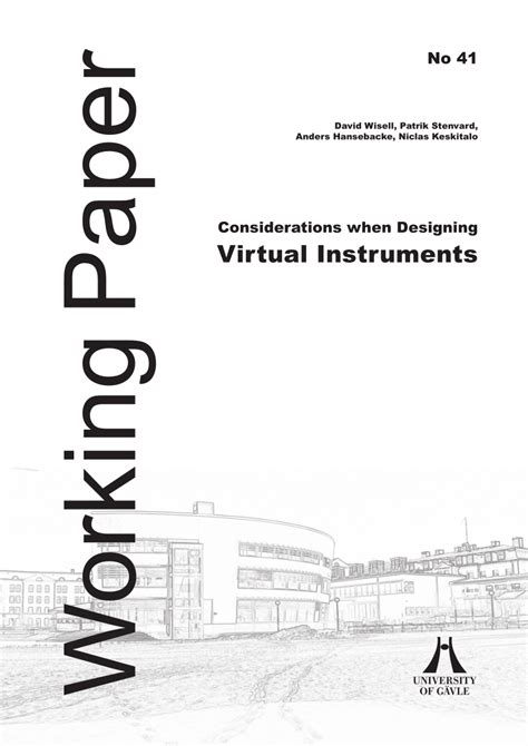 pdf considerations when designing virtual instruments