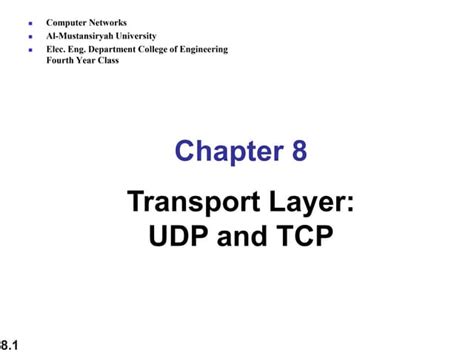 Transport Layer Udp And Tcp Network Pdf