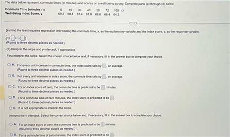 Solved A Find The Least Squares Regression Line Treating