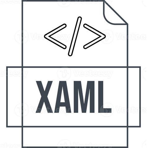 Xaml File Icon Crisp Thick Outline Sharp Corners Design Element Png