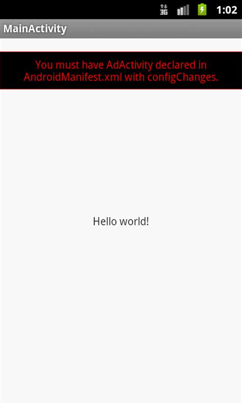 Android Why This You Must Have Adactivity Declared In