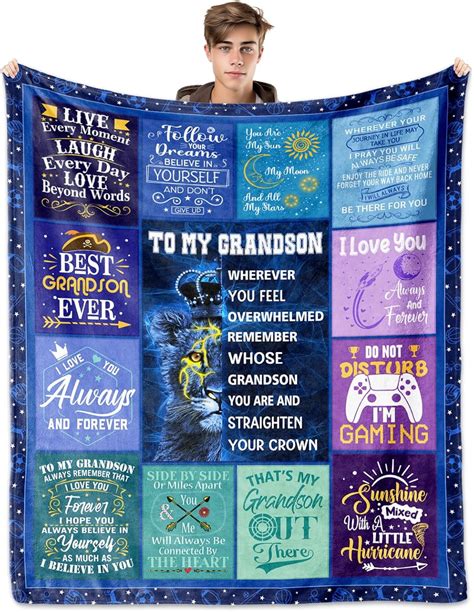 Grandson Ts From Grandma Ts For Grandson Blanket Birthday