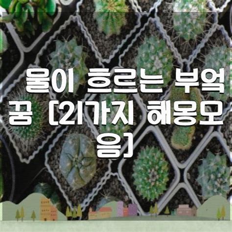 물이 흐르는 부엌 꿈 21가지 해몽모음