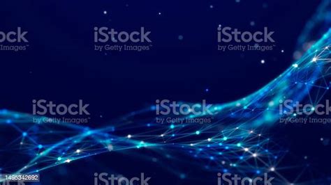 디지털 기술 배경 네트워크 연결 점 및 선입니다 프리젠 테이션 디자인에 대한 미래지향적 인 배경 3d 테크놀로지에 대한 스톡 사진 및 기타 이미지 Istock