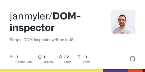 github janmyler dom inspector simple dom inspector written in js
