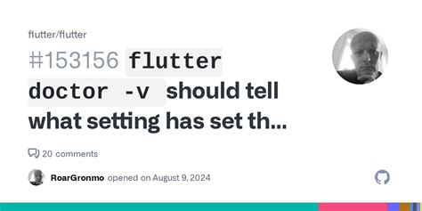 `flutter Doctor V ` Should Tell What Setting Has Set The Jdk Source · Issue 153156 · Flutter