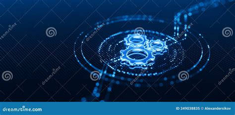 Automation And Optimization Of Business Processes With Gears Stock Illustration Illustration