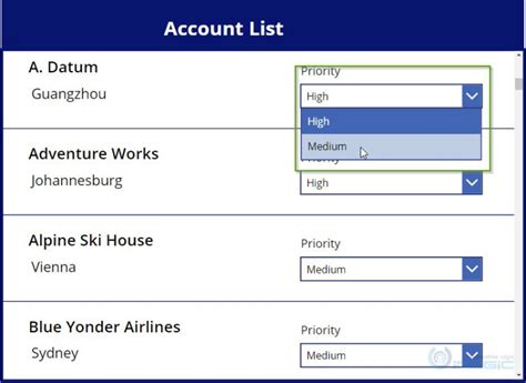 conditionally modify the dropdown in the canvas app microsoft