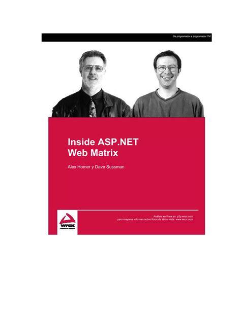 Inside Asp Net Web Matrix PDF